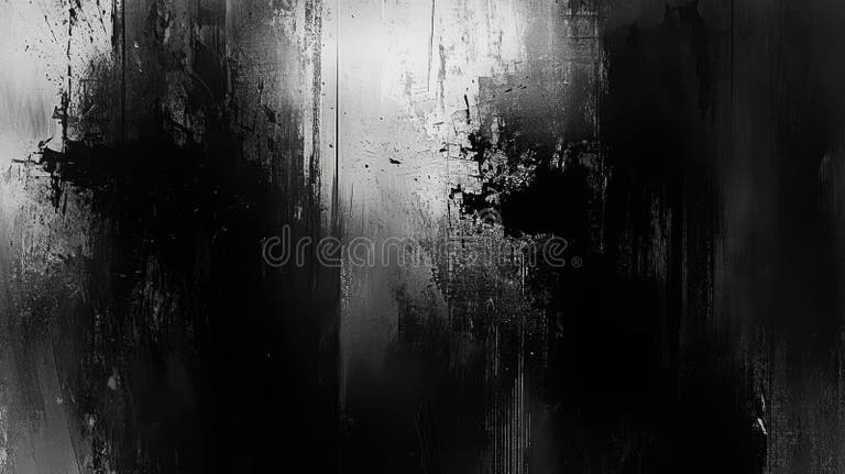 Abstract Black and White Grunge Texture with Dramatic Brush Strokes ...