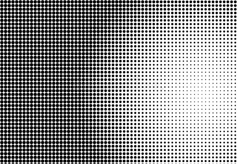 Right Fading Black and White Halftone Gradient Stock Illustration ...
