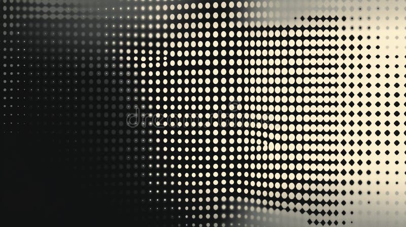 Abstract Black and White Halftone Dots with Gradient and Shading ...
