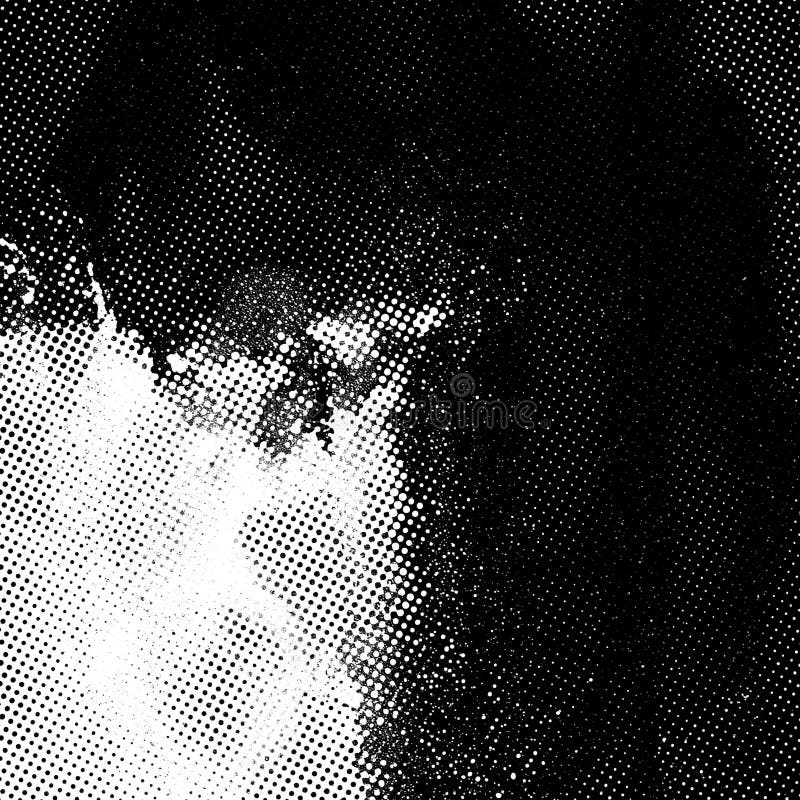 Abstract Black White Halftone Distressed Texture (Generated with AI ...