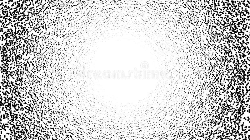 Abstract Black and White Halftone Pattern with Scattered Dots Stock ...