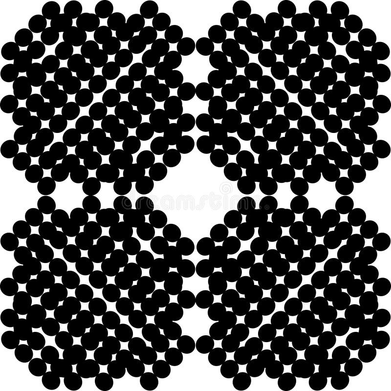 Black Seamless Dot Pattern in Square with White Background Stock ...