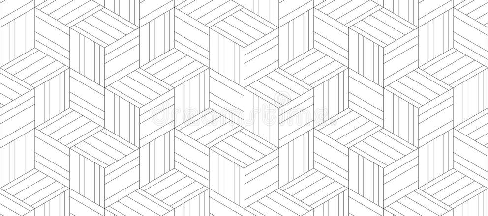 Abstract Black White Hexagon. Geometric Background. Striped Polygon ...