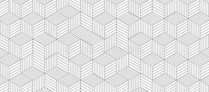 Abstract Black White Hexagon, Geometric Background, Striped Polygon ...