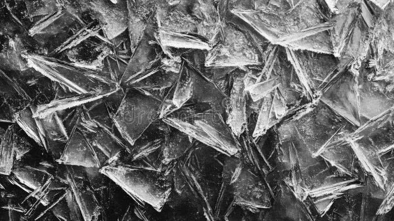 Abstract Black and White Ice Crystal Texture Stock Illustration ...