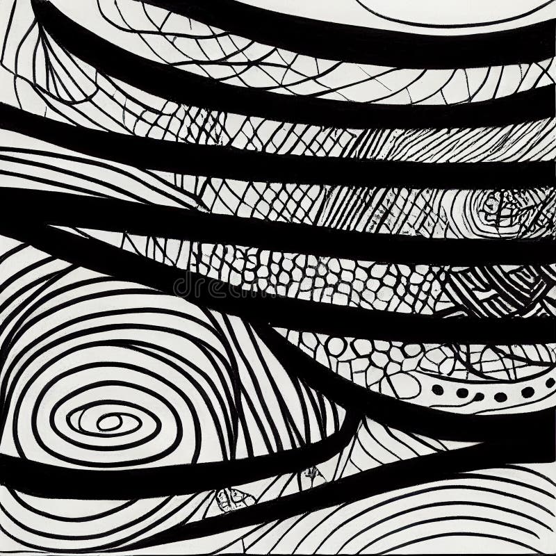 Abstract Black and White Illustration - Great for Background Stock ...