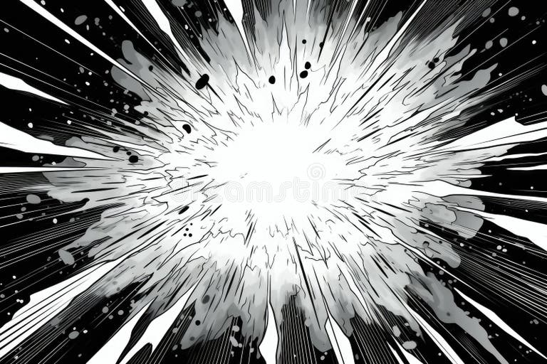 Abstract Black and White Image of a Burst of Paint. Perfect for ...