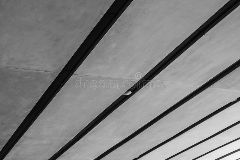 Abstract Black and White Image Line of Architecture Ceiling at ...