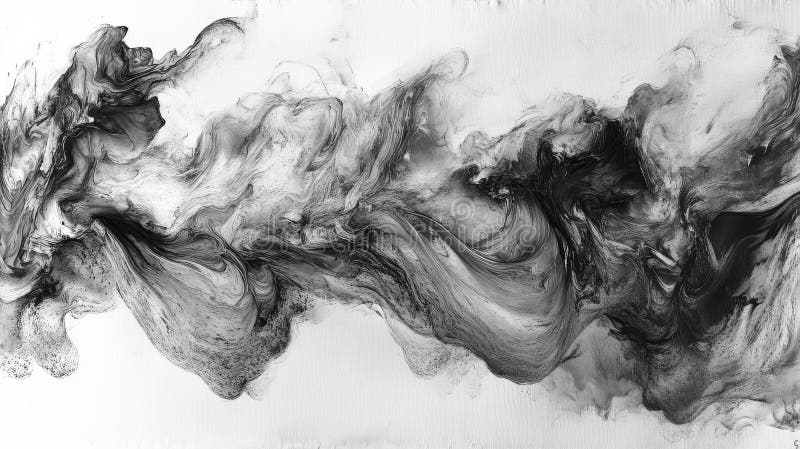 Abstract Black and White Ink Flow Texture for Artistic Backgrounds and ...