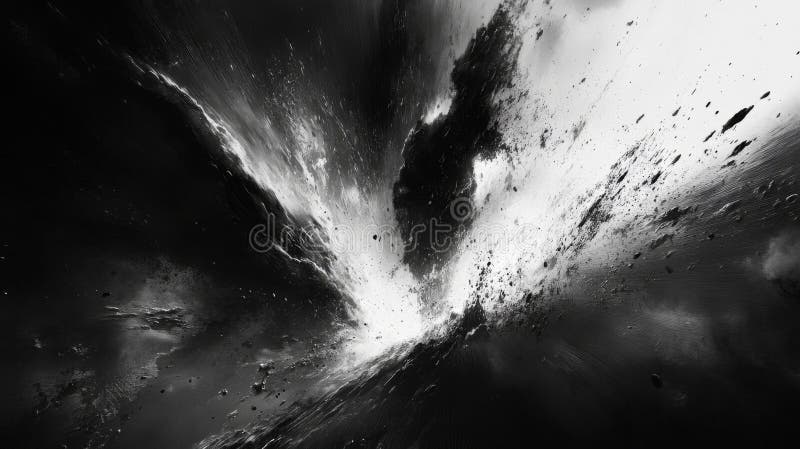 Abstract Black and White Ink Splash Background Stock Illustration ...