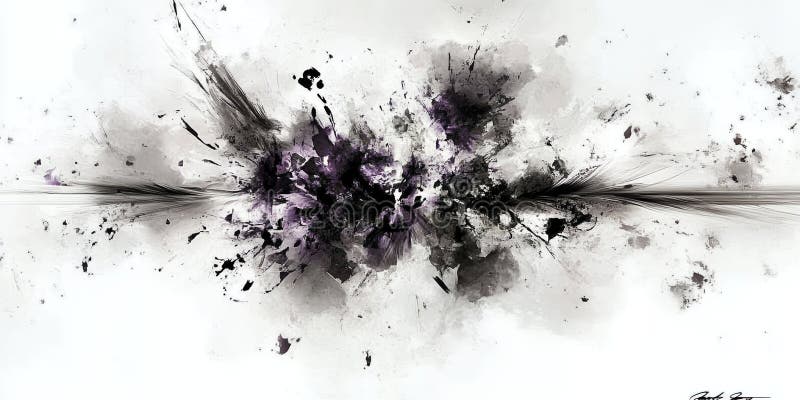 Abstract Black and White Ink Splashes Grunge Texture Exploding Design ...