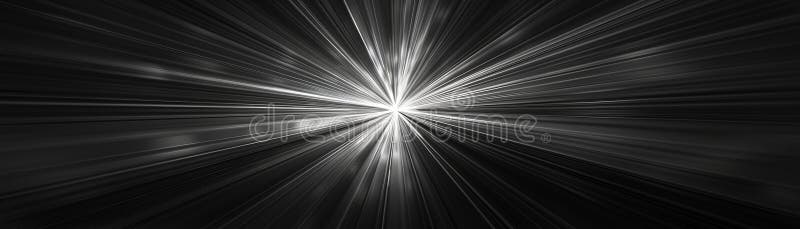 Abstract Black and White Light Rays Burst, Creating a Dynamic and ...