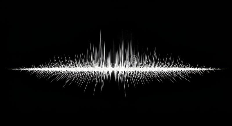 Abstract Black and White Light Wave Graphic Design Stock Illustration ...