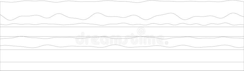 Abstract Black and White Line Art with Horizontal Patterns Stock ...