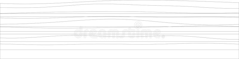 Abstract Black and White Line Art with Horizontal Waves on Plain ...