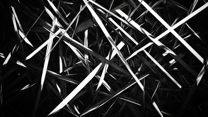 Abstract Black and White Line Art Texture Stock Illustration ...