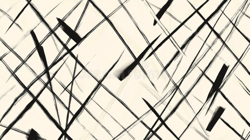 Abstract Black and White Line Art Texture Stock Illustration ...