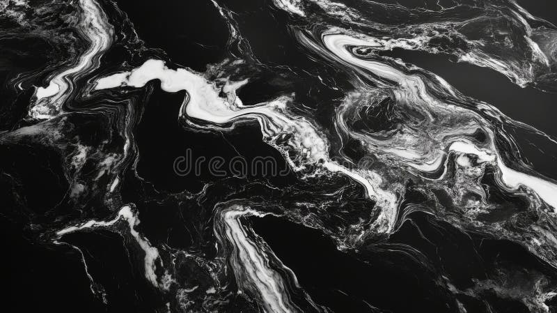 Abstract Black and White Marble Swirl Design Stock Illustration ...