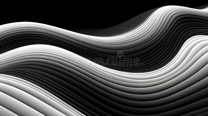 Abstract Black and White Mobius Wave Stripe Optical Design AI Generated ...