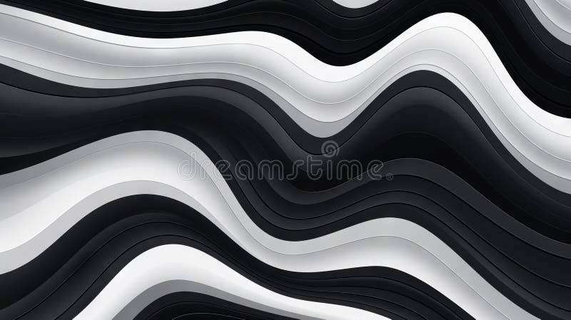 Abstract Black and White Mobius Wave Stripe Optical Design AI Generated ...