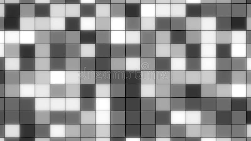 Abstract Black and White Mosaic Modern Grid Pattern with Gray Squares ...