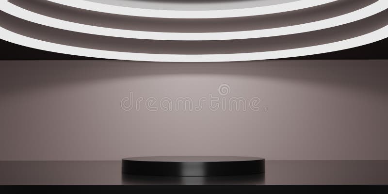 Abstract Black and White Neon Lights with Studio Backdrops. LED Light ...