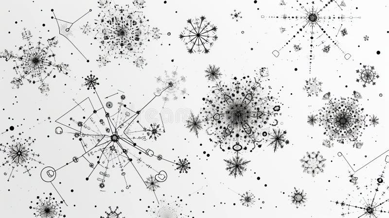 Abstract Black White Network Patterns Nodes Stock Photos - Free ...