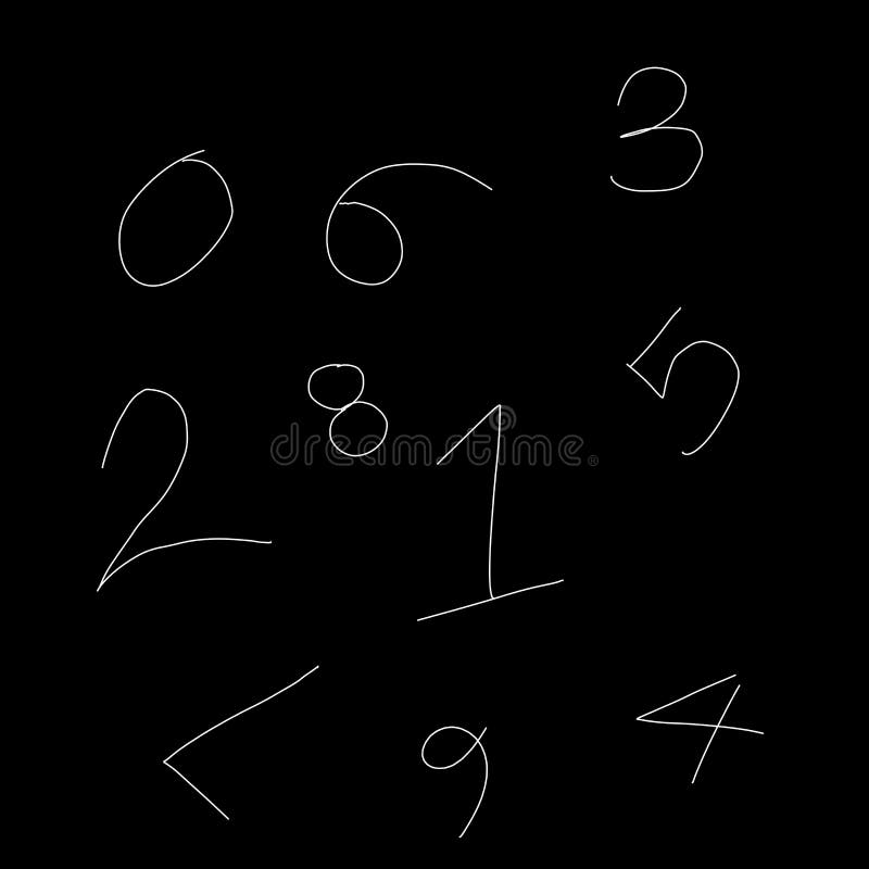 Abstract Black and White Numbers Pattern As Illustration Background and ...