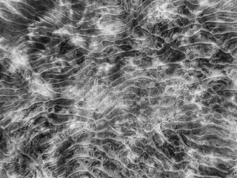 Abstract Black and White Ocean Floor Patterns in Sand Stock Photo ...