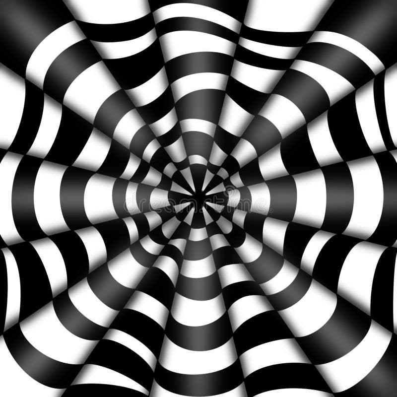 Abstract Black and White Optical Illusion Background with Moving ...