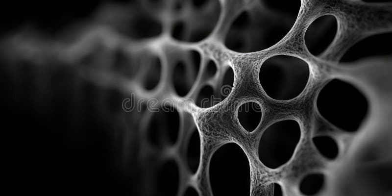 Abstract Black and White Organic Structure with Intricate Web-like ...