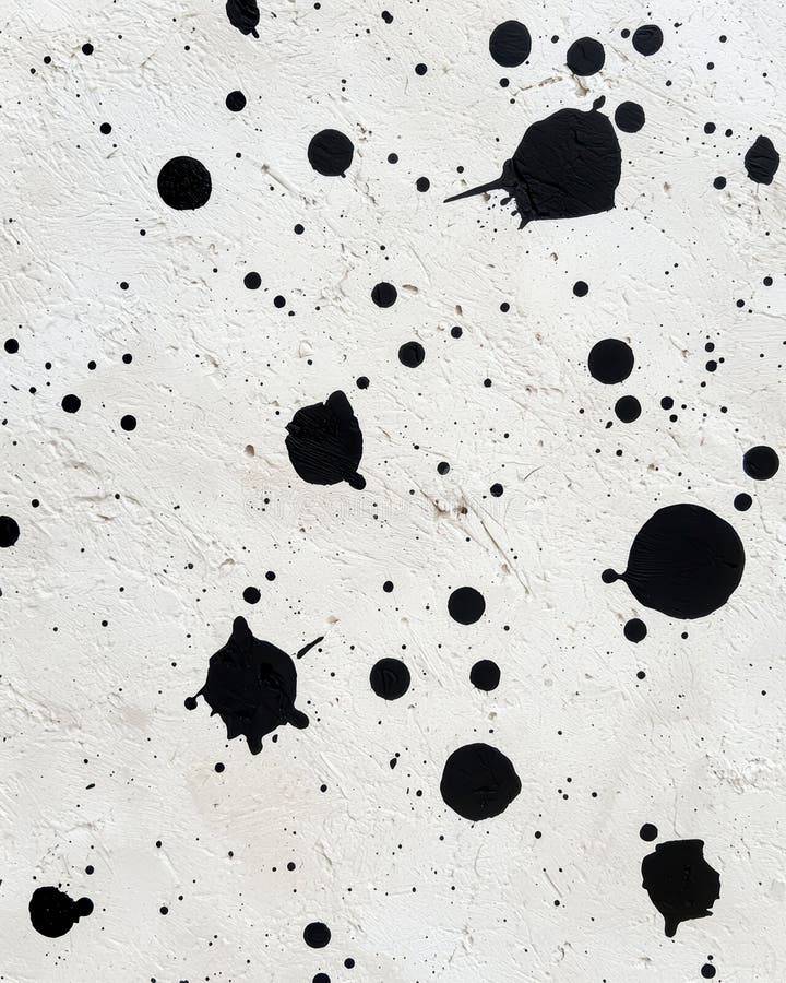 Abstract Black and White Paint Splatter Pattern Stock Illustration ...