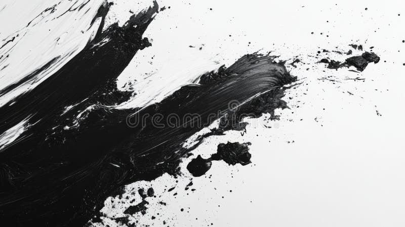 Abstract Black and White Paint Swirl Texture Stock Illustration ...
