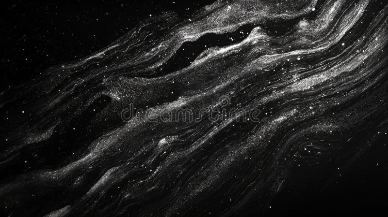 Abstract Black and White Particle Flow Background Stock Illustration ...