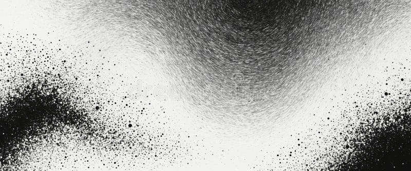Abstract Black and White Particle Swirl Creating a Dynamic Vortex ...