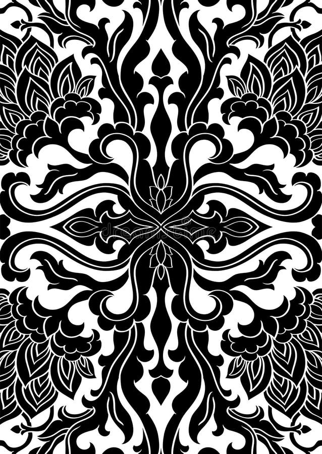 Abstract Black and White Pattern Stock Vector - Illustration of middle ...
