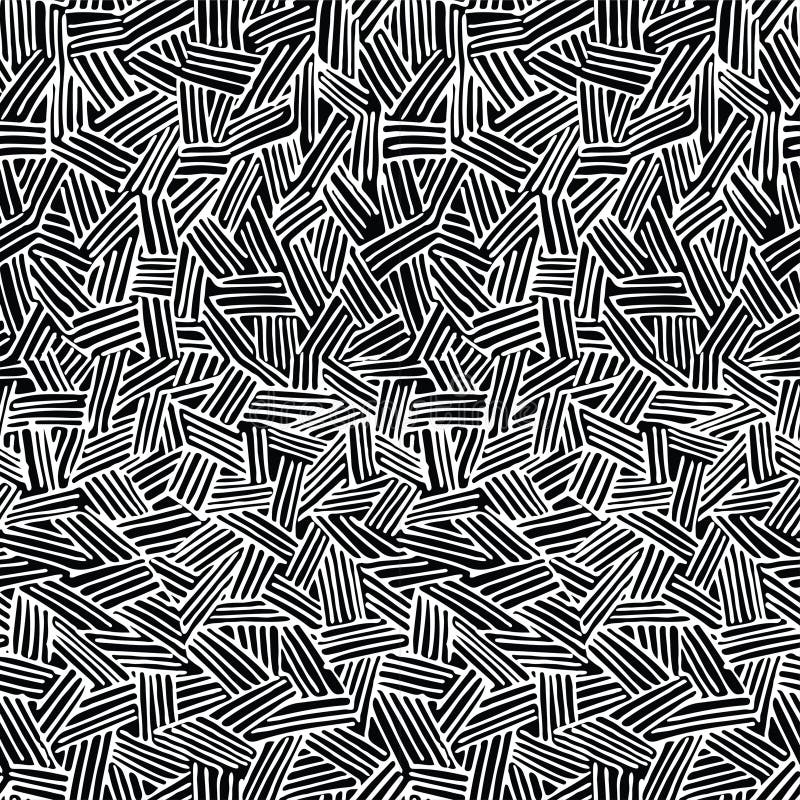 Abstract Black and White Pattern Featuring Irregular, Overlapping ...