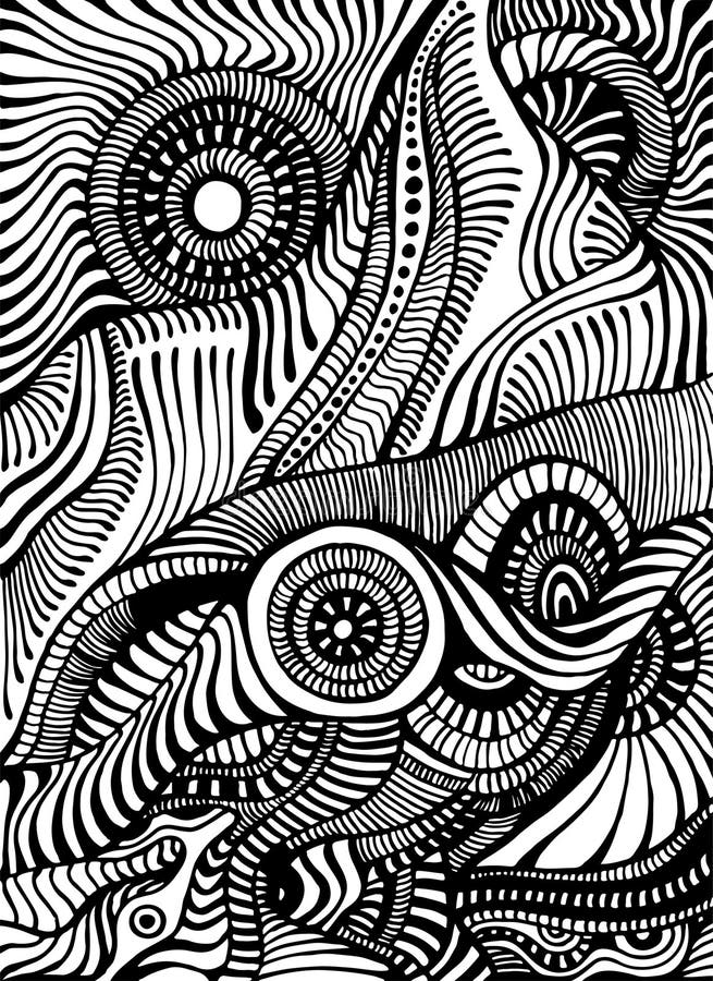 Abstract Monochrome Symmetrical Mandala Flower Pattern with Simple ...