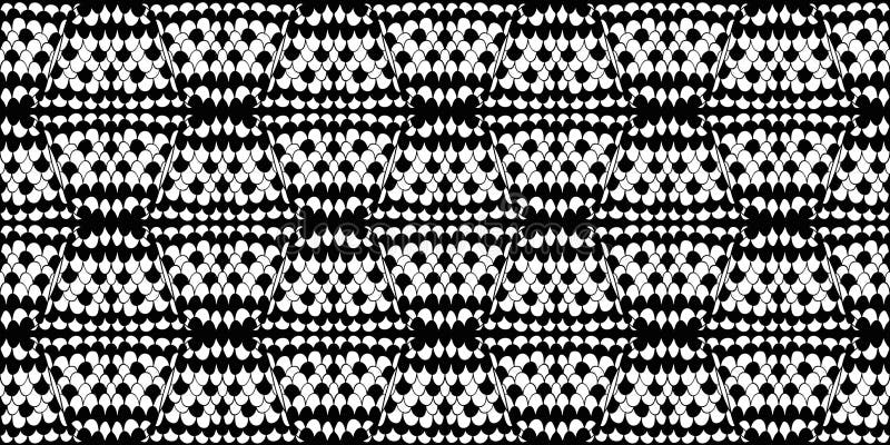 Abstract Black and White Pattern of Scales Chain Stock Illustration ...