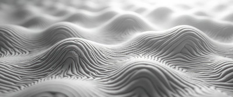 Abstract Black and White Pattern of Undulating Topographic Contour ...