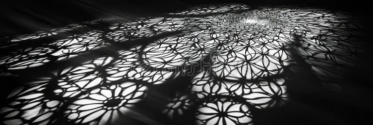 Abstract Black White Photo of a Pattern of Light Shadow Stock ...