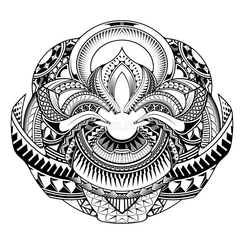 Abstract Black and White Polynesian Tattoo Vector Stock Vector ...