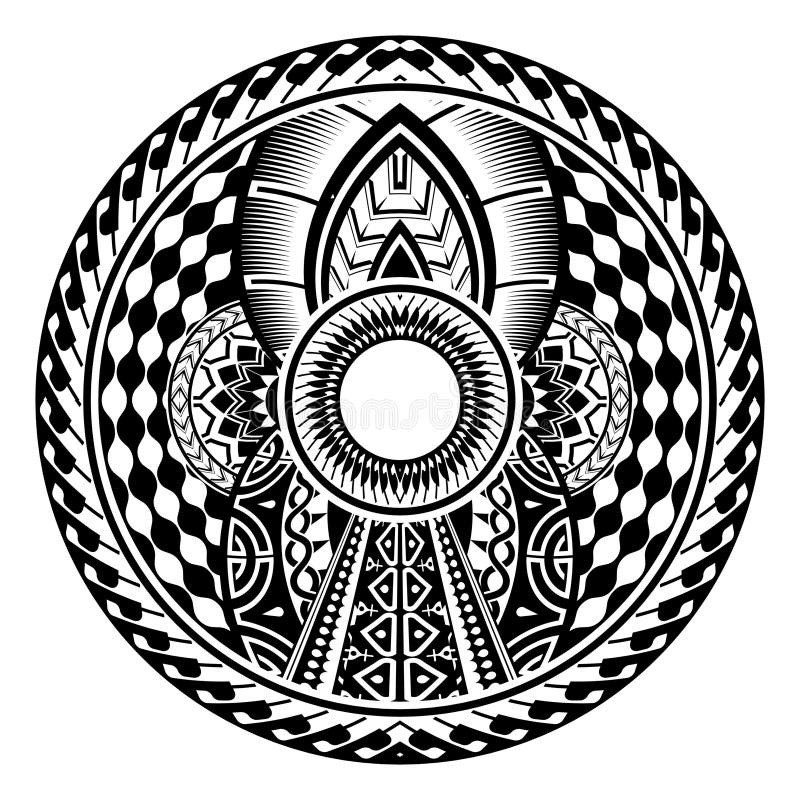 Abstract Black and White Polynesian Tattoo Vector Stock Vector ...