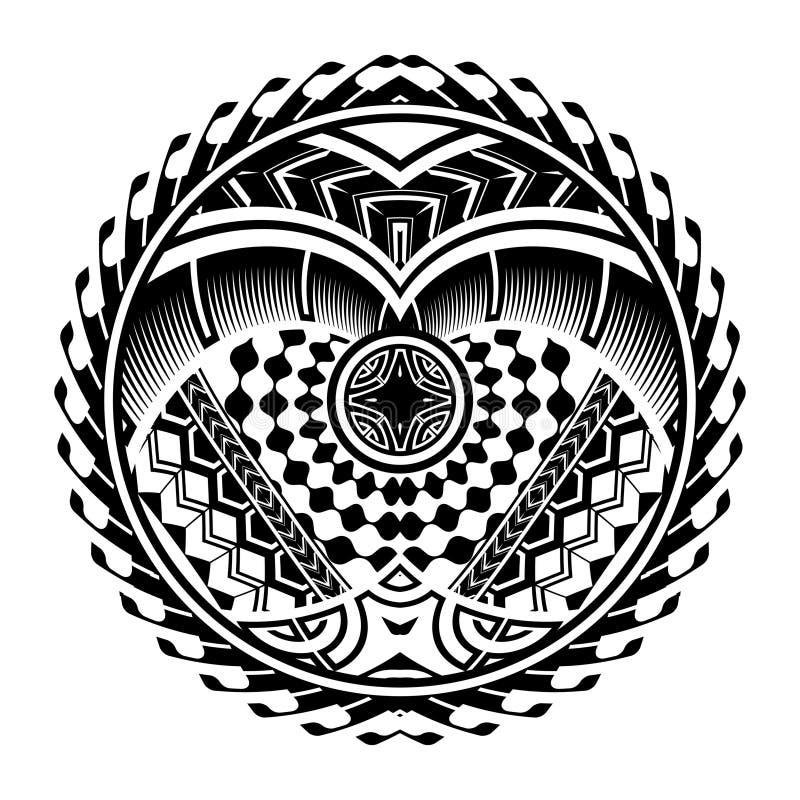 Abstract Black and White Polynesian Tattoo Vector Stock Vector ...