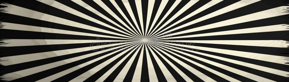 Abstract Black and White Radial Lines Pattern Stock Illustration ...