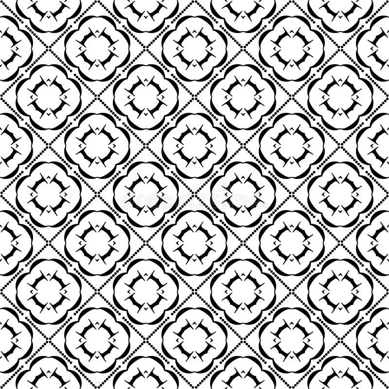 Abstract Black and White Repeated Design White Background Circles ...