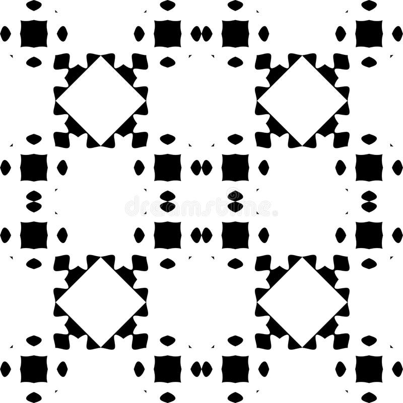 Abstract Black and White Repeated Design Pattern Vector Illustrations ...