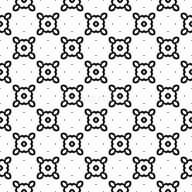 Abstract Black and White Repeated Design Pattern Vector Illustrations ...