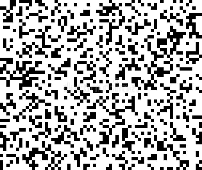Abstract Black and White Retro Pixel Square 8 Bit Background Stock ...