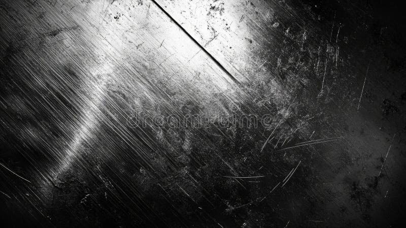 Abstract Black and White Scratched Metal Texture Stock Illustration ...